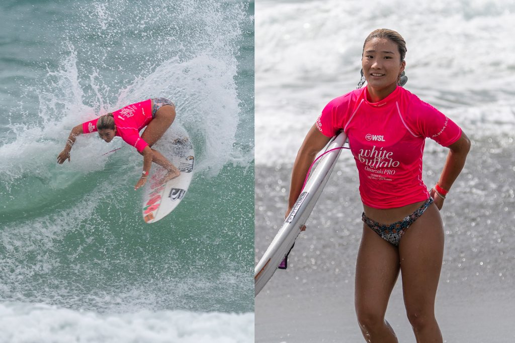 静岡県御前崎市にて、WSL女子QS1000と男女ジュニア「whitebuffalo OMAEZAKI Pro」開幕。中塩佳那がエクセレント | SURFMEDIA